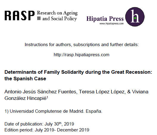 Determinants of Intergenerational Family Solidarity during the Great ...